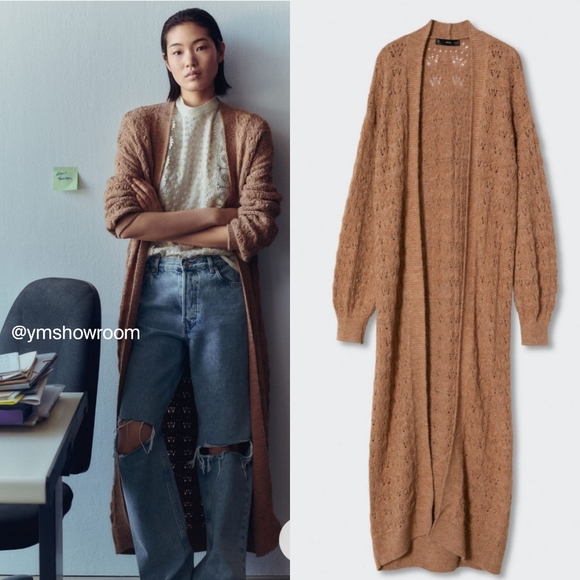 Mango | Sweaters | Mango Openwork Maxi Cardigan | Poshmark
